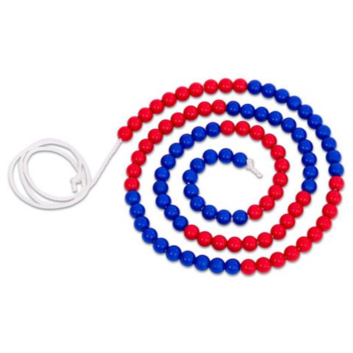 All Prints | Red and Blue Bead String 100 Bead String Line